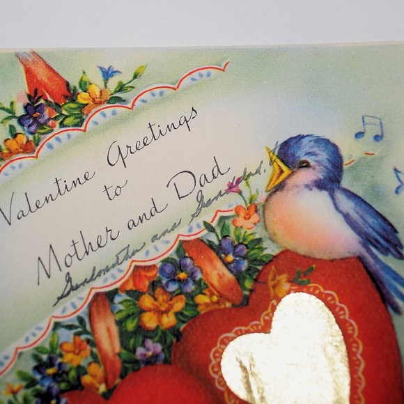 Vintage | Party Supplies | Vtg Valentines Day Folded Card Lot Of 2 Mom ...